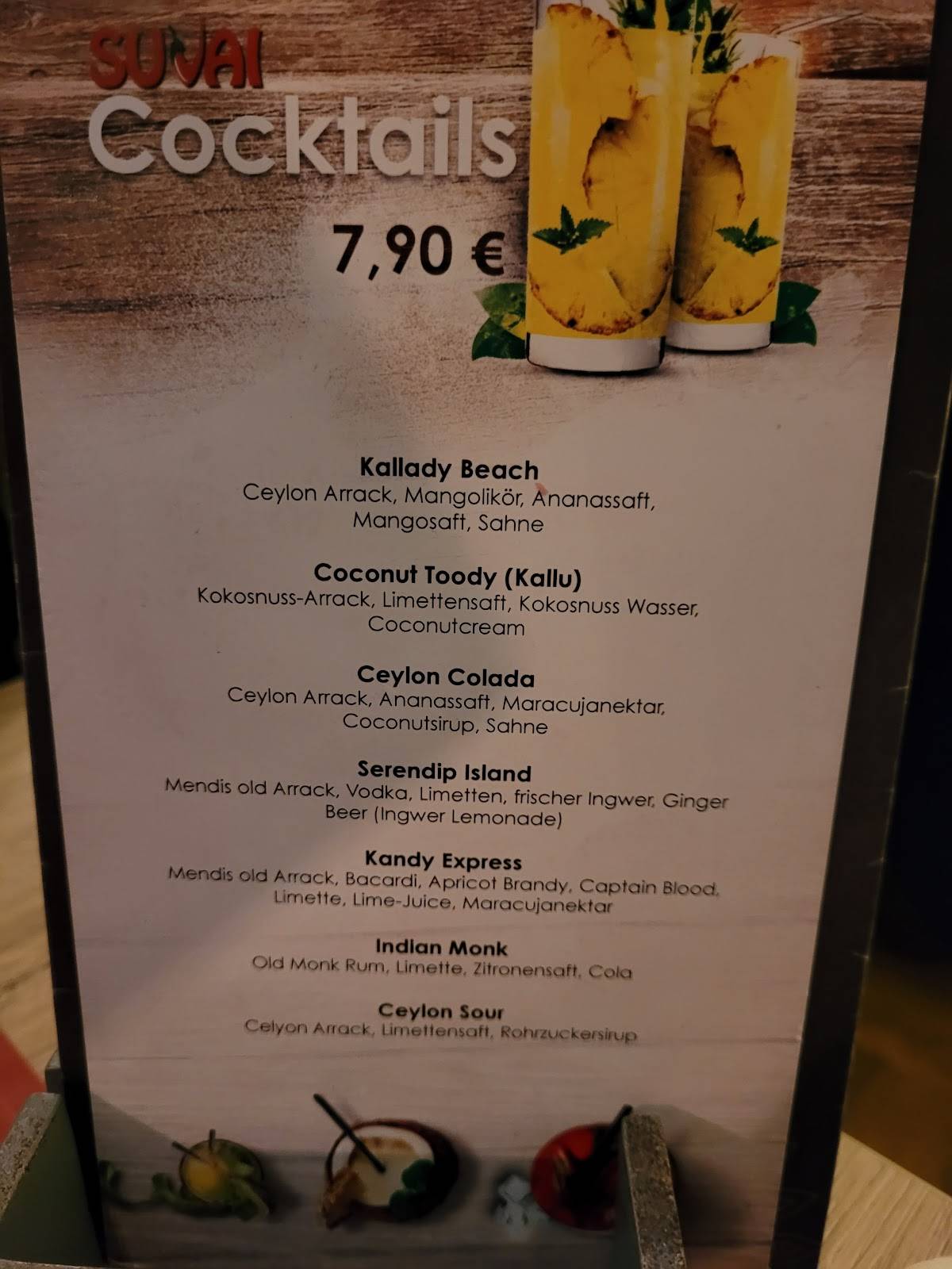 Speisekarte von Suvai Bar & Restaurant, Essen