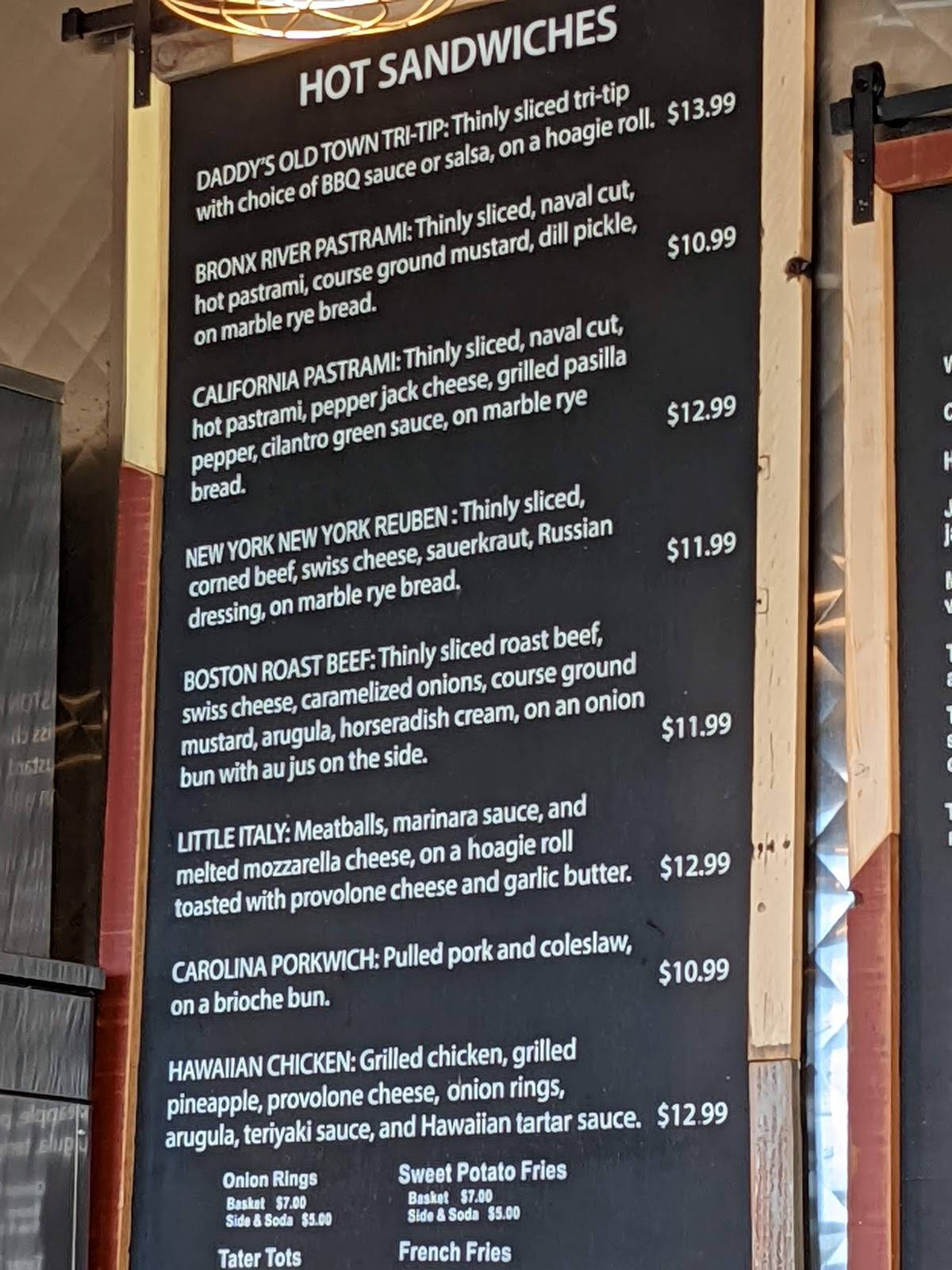 Menu at The Homestead restaurant, Orcutt