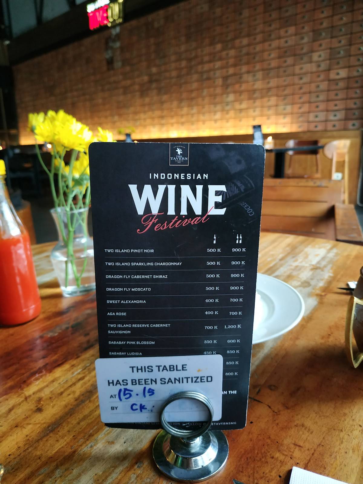 Menu at The Tavern pub & bar, Semarang, Jl. Rinjani No.1