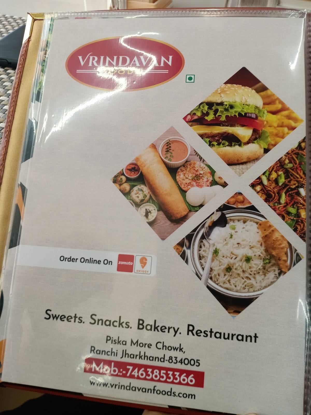 Menu at Vrindavan Foods, Ranchi