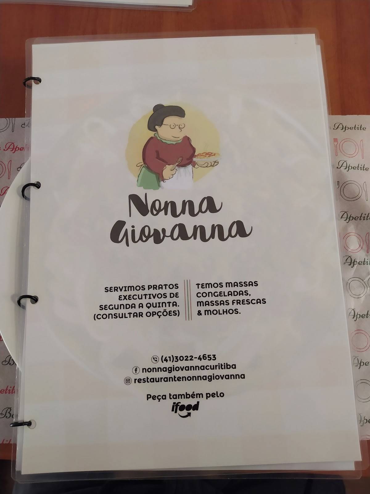 Menu em Restaurante Nonna Giovanna, Curitiba