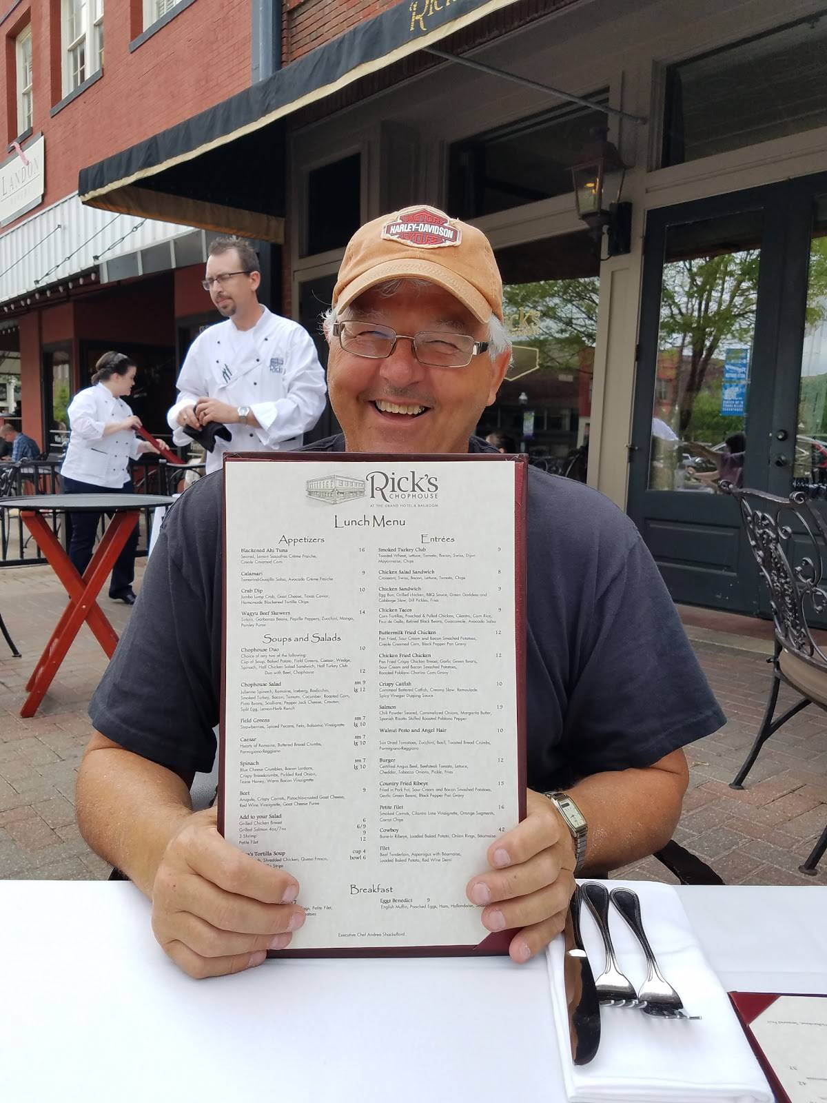 Menu at Rick's Chophouse steakhouse, McKinney, 107 N Kentucky St # 200