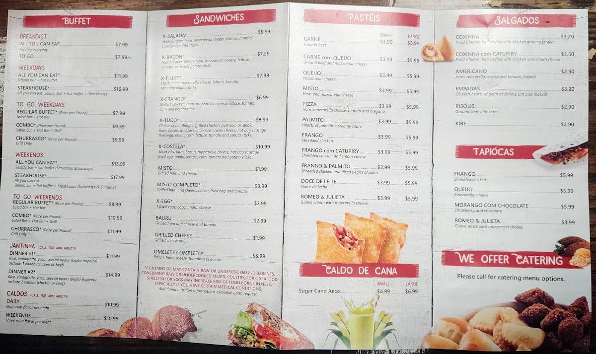 Menu at Rio Steakhouse and Bakery, Marietta