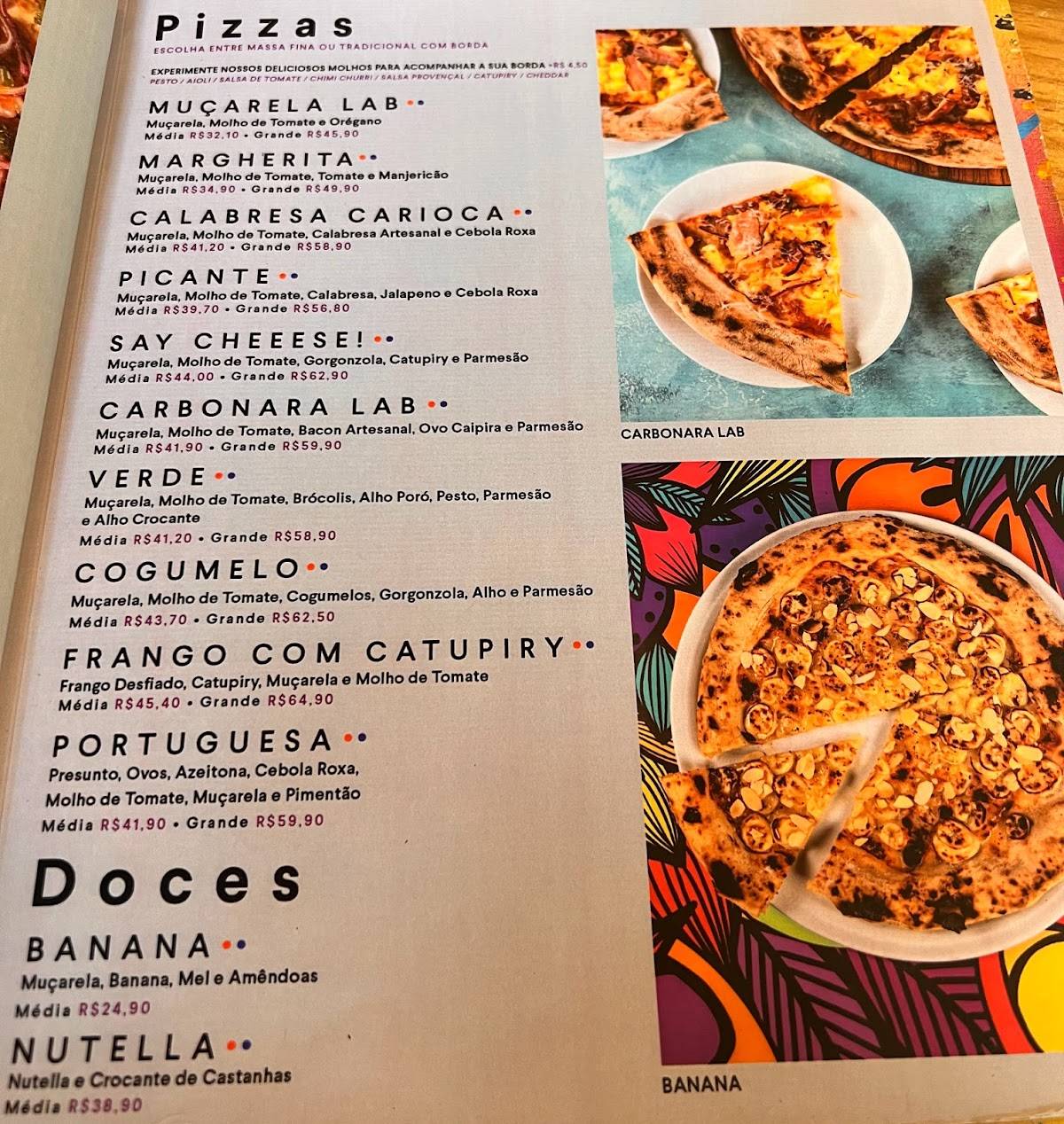 Menu em BIBI LAB restaurante, Rio de Janeiro