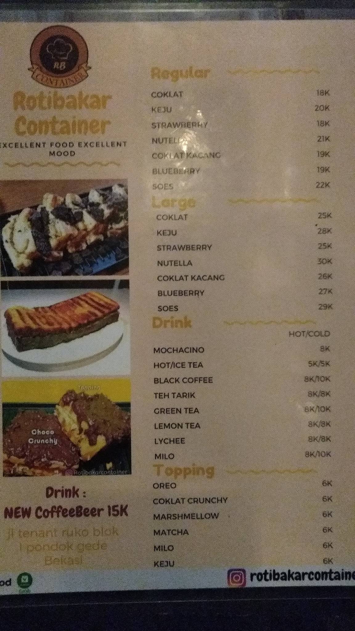 Carta de Roti Bakar Ind, Bekasi