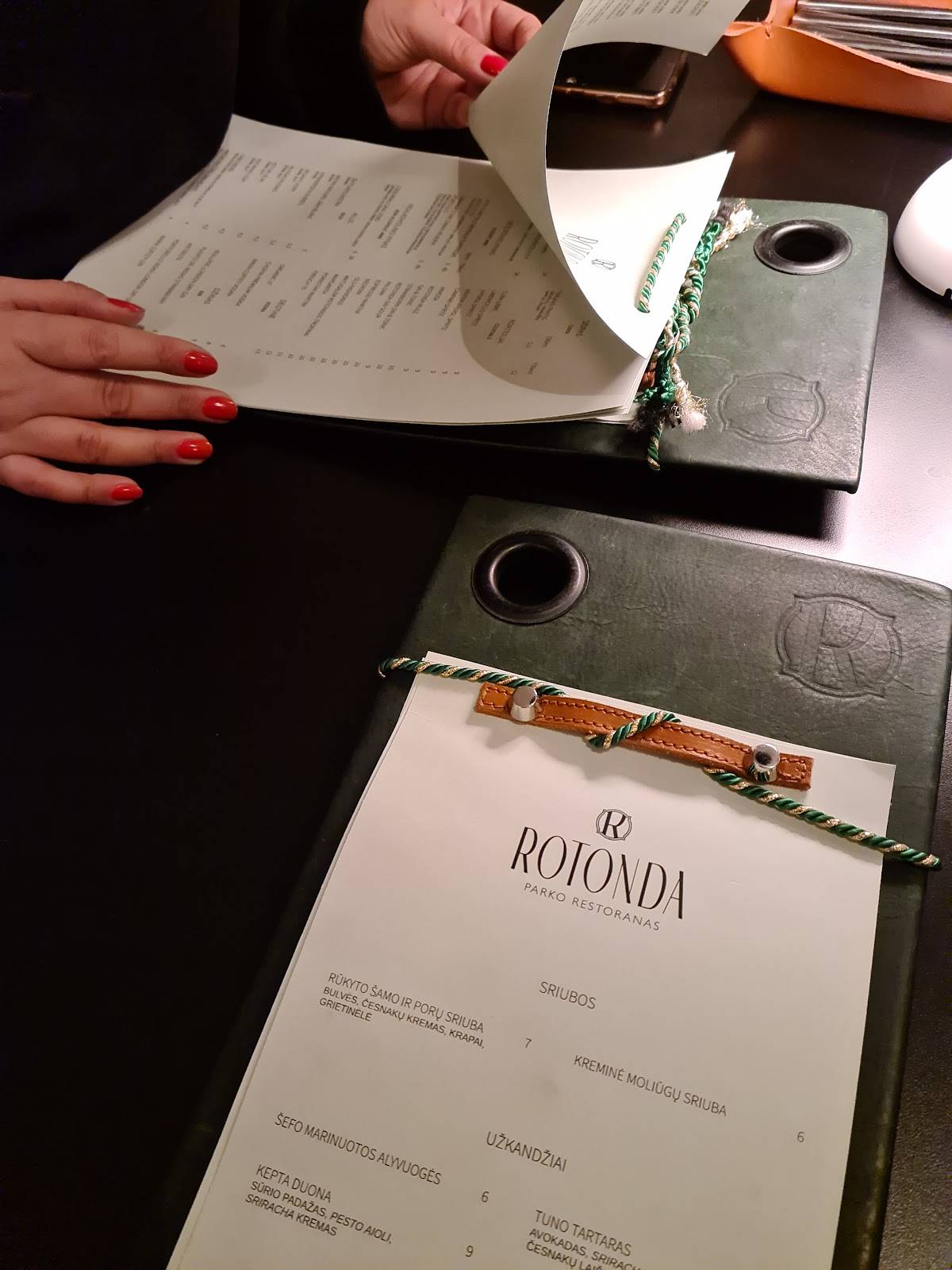 Speisekarte von Rotonda restaurant, Vilnius