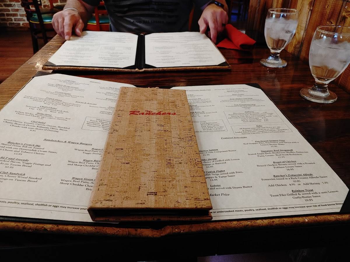 Menu at The Ranchers Steak and Seafood Restaraunt steakhouse, Ruidoso
