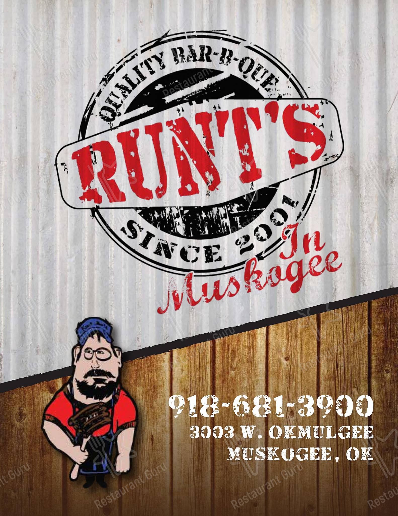 Menu at Runts Bar BQ & Grill, Muskogee
