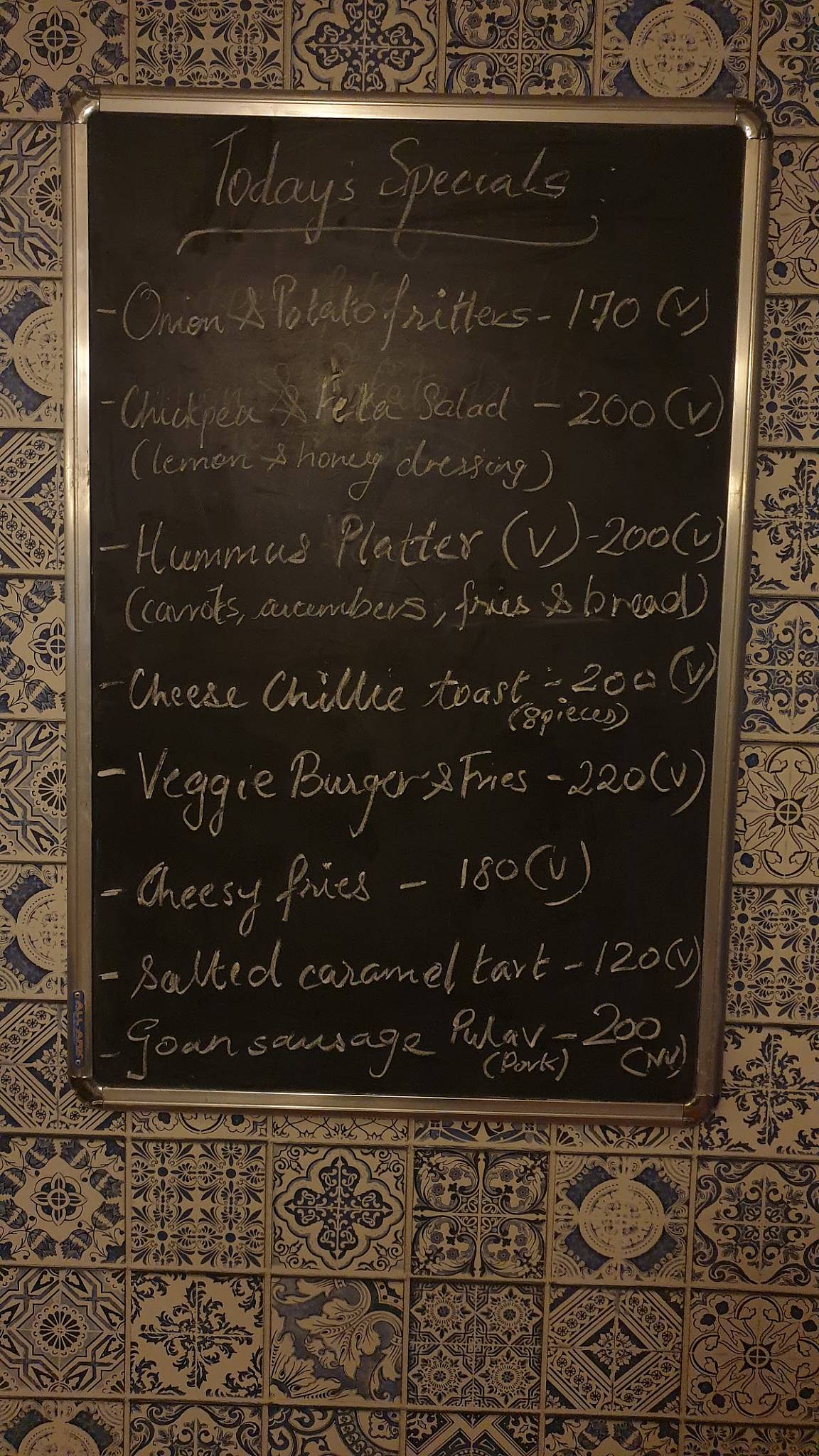 Menu at Sabor Cafe, Assagao