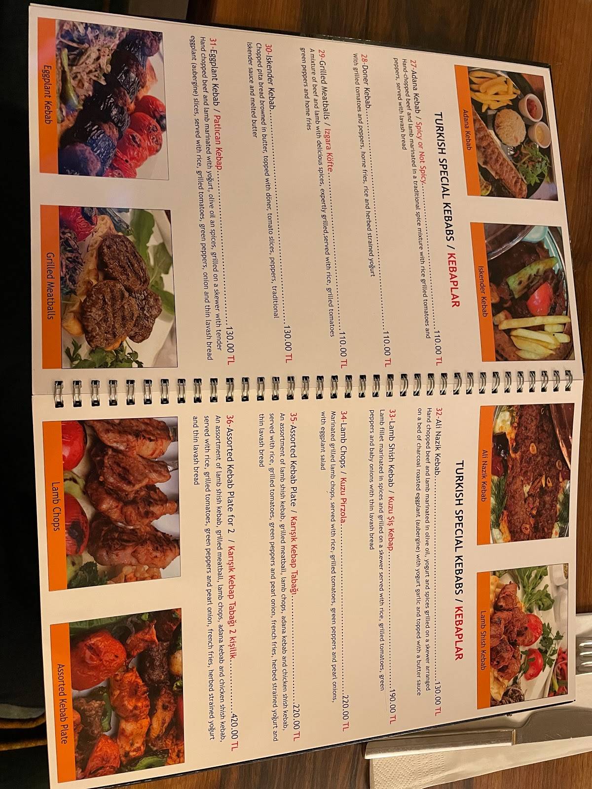 Menu at Saltanat Fish & Kebab House, Istanbul, Çatalçeşme Sk. NO:19 /1A