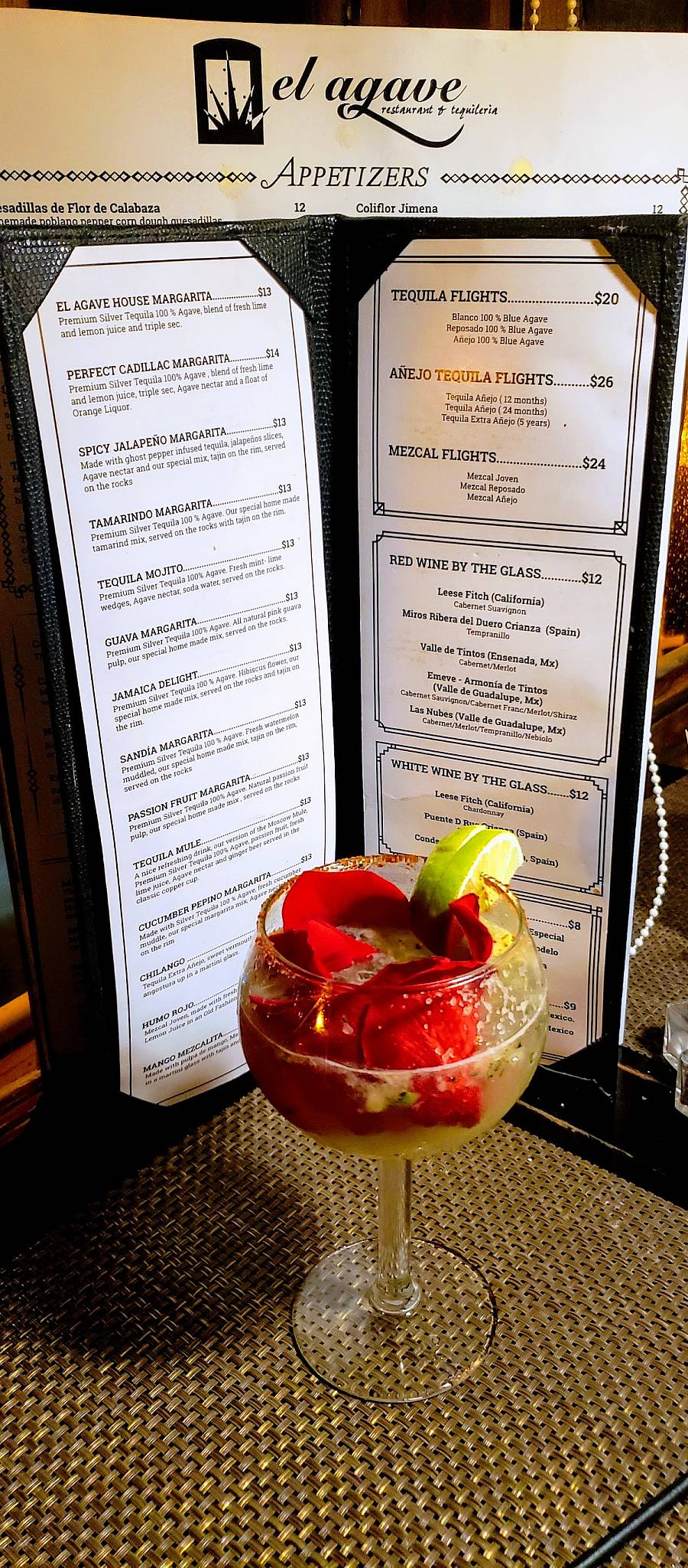 Menu at El Agave Restaurant & Tequileria, San Diego