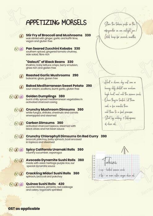 Menu at Santé Spa Cuisine, Pune, No.19