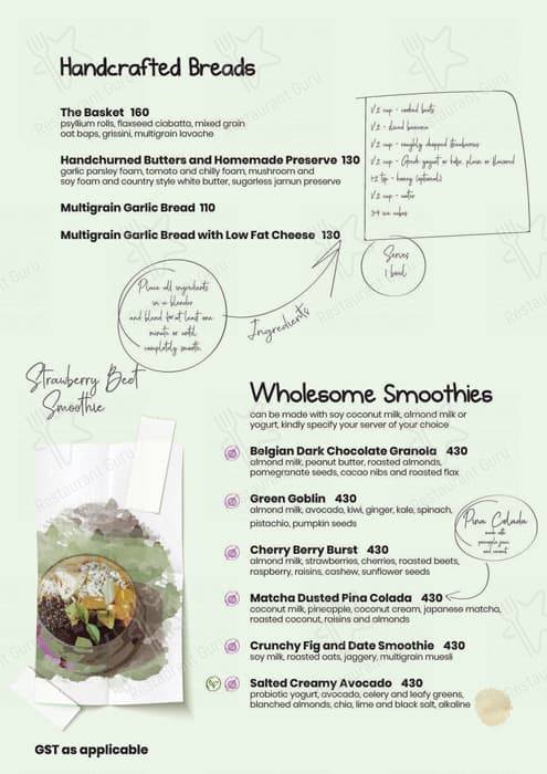 Menu at Santé Spa Cuisine, Pune, No.19