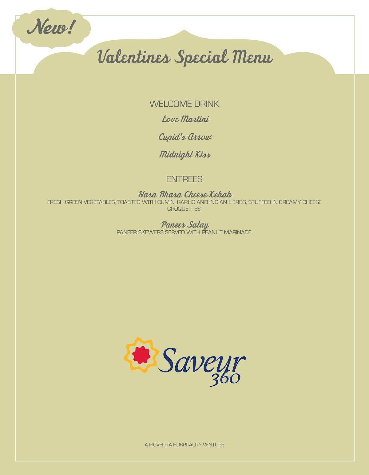 Menu at Saveur 360, Ahmedabad, 1st Floor