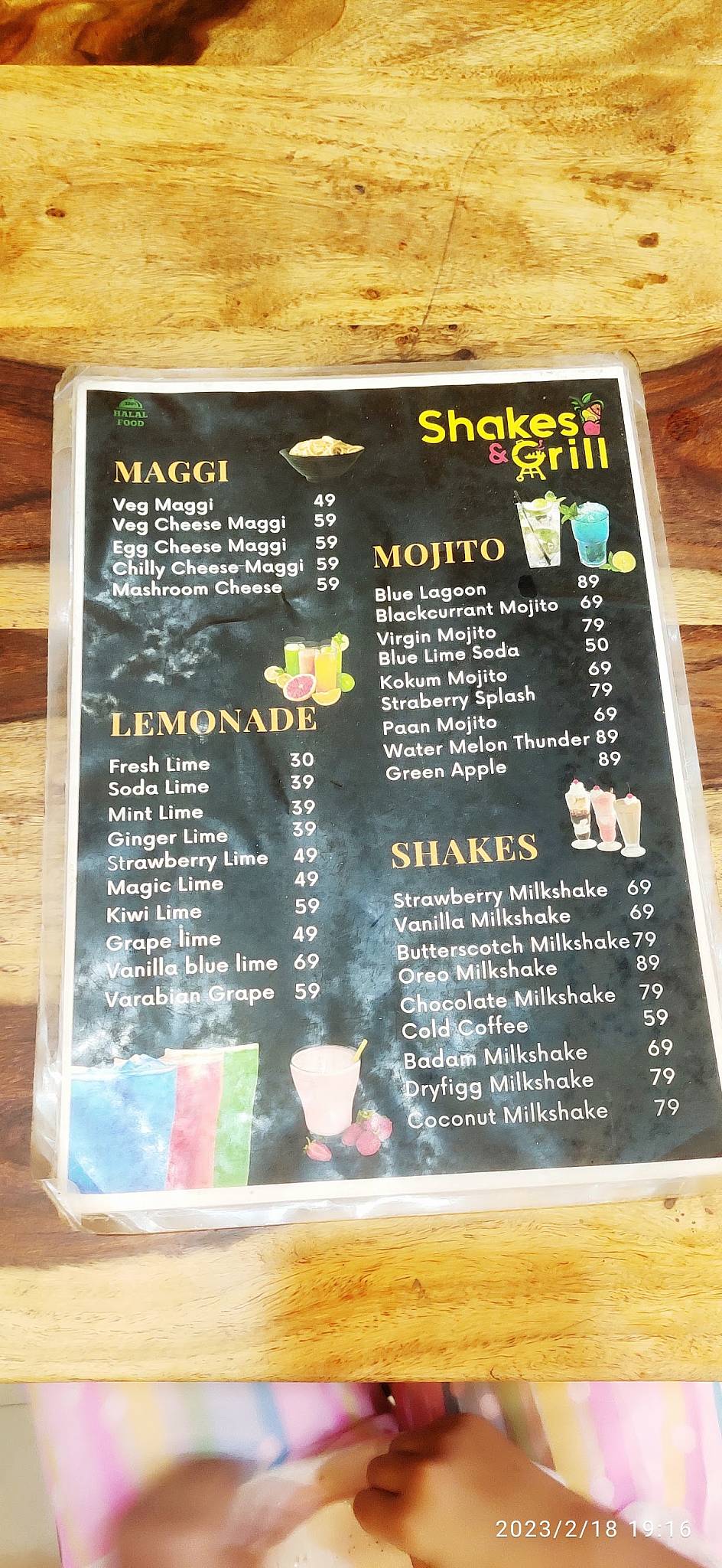 Menu at Shakes & Grill, Bengaluru