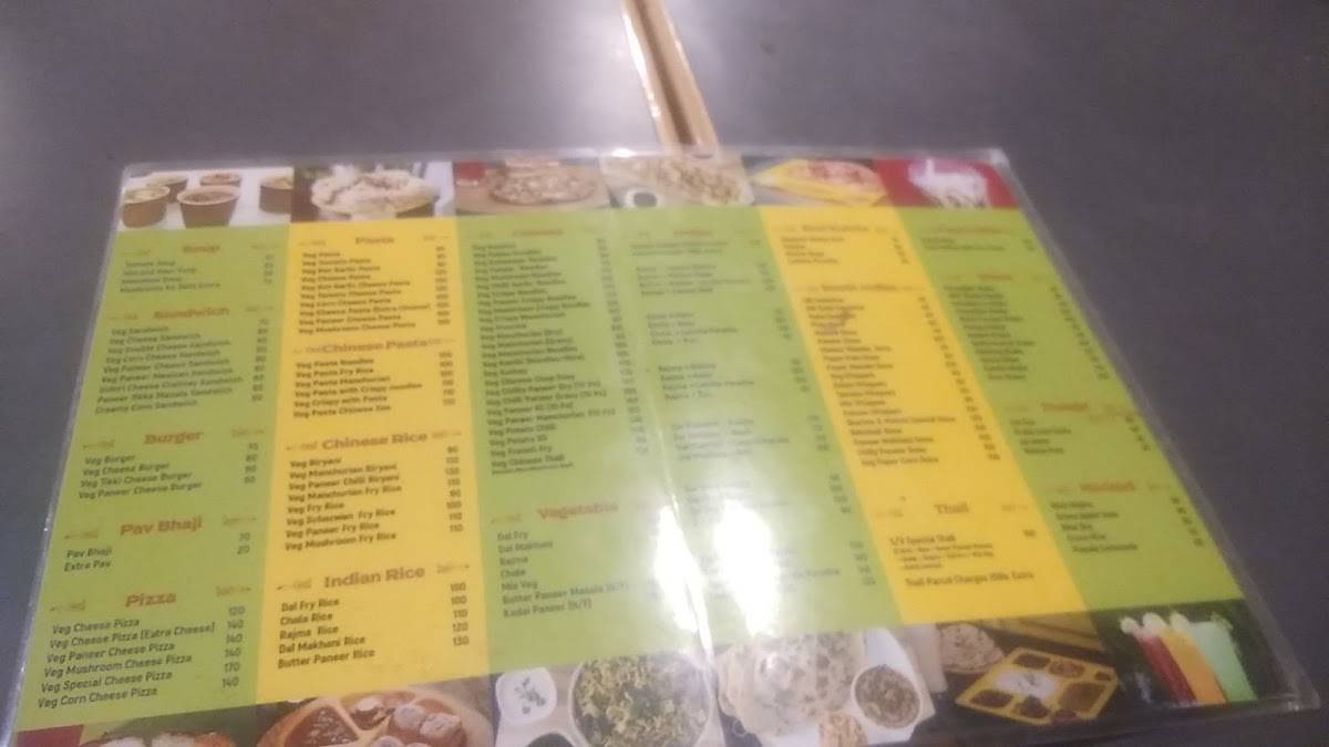Menu at Sharma & Vishnu, Bhopal