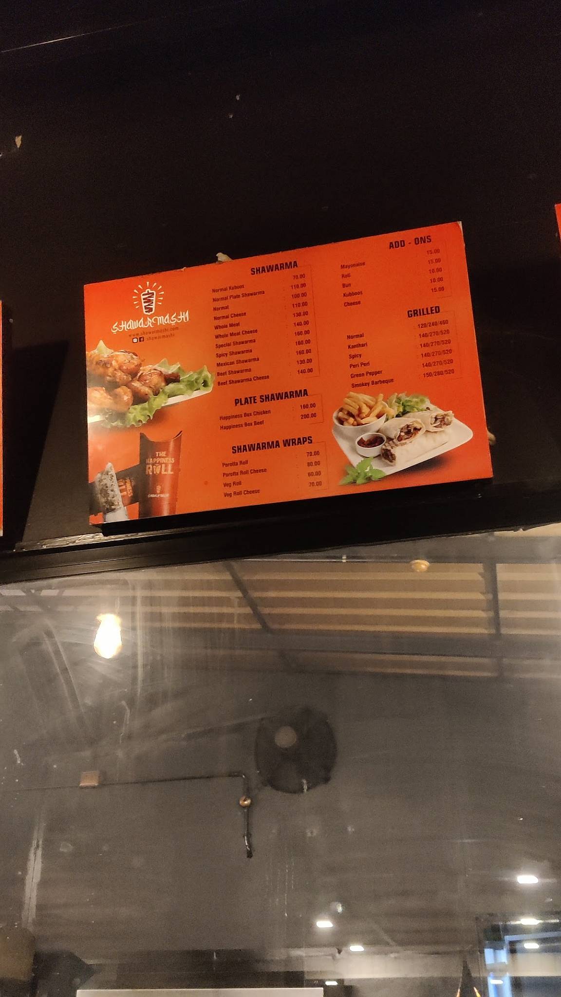 Menu at Shawarmashi Guruvayoor, Guruvayur