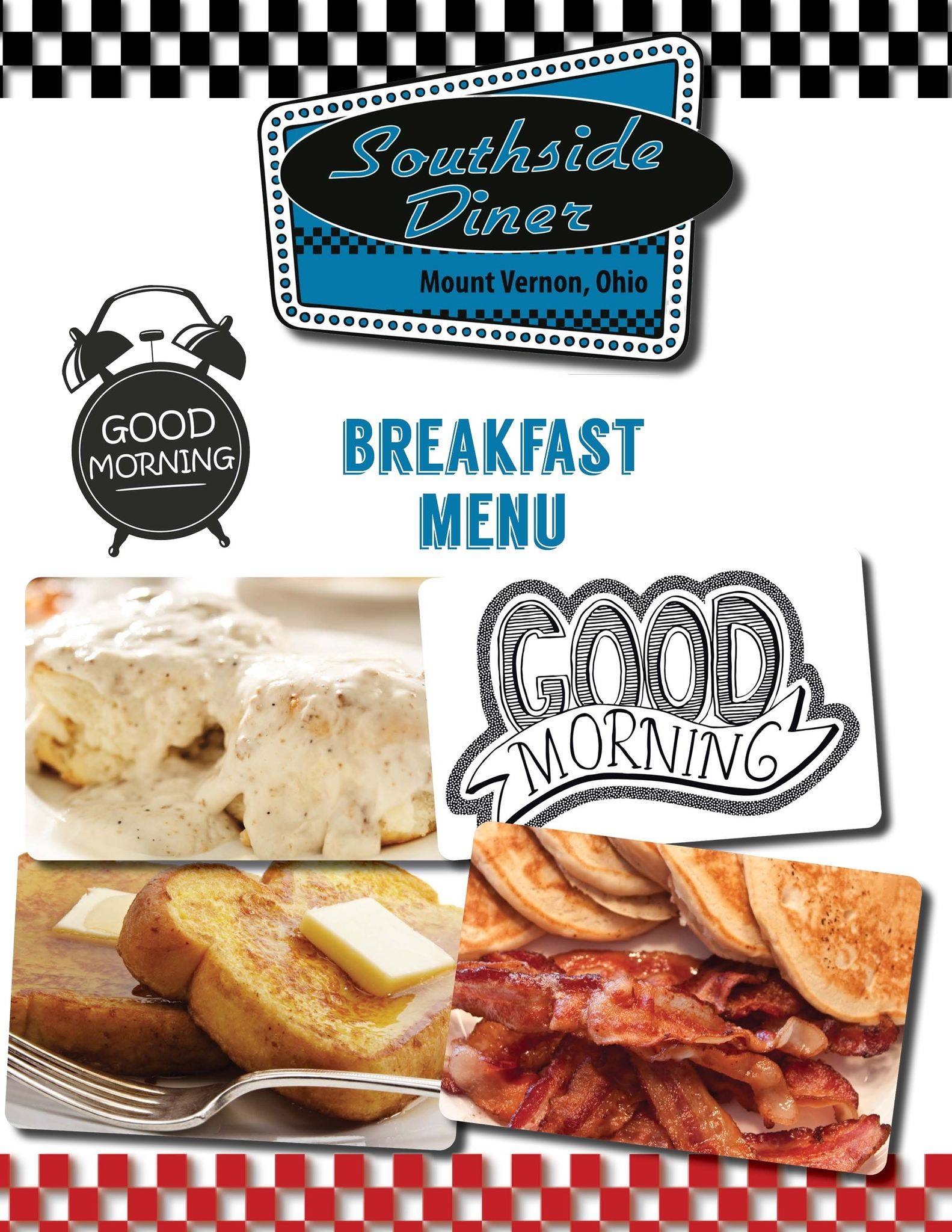 Menu at Southside Diner restaurant, Mount Vernon