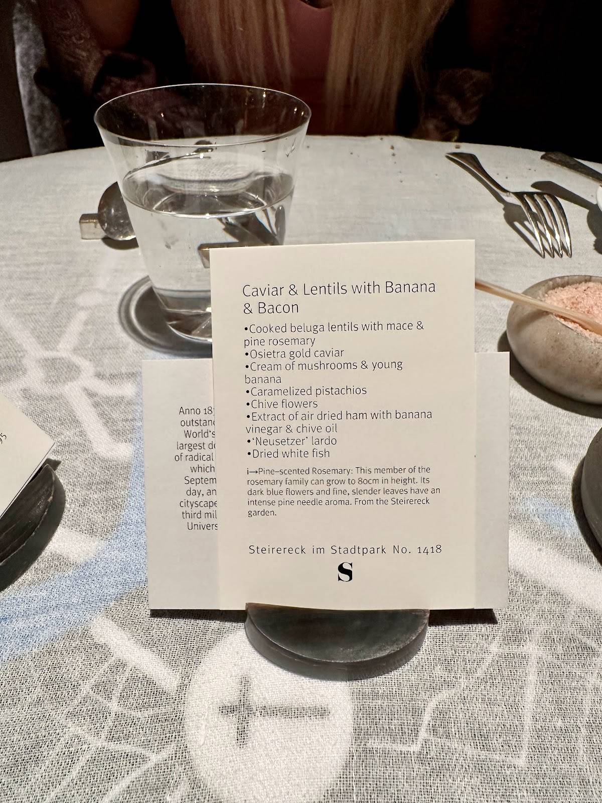 Speisekarte von Restaurant Steirereck, Wien