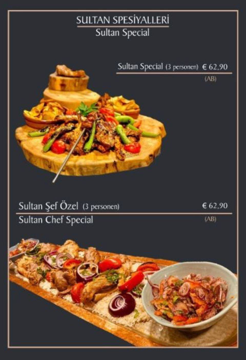 Speisekarte von Sultan Grill Restaurant, Linz