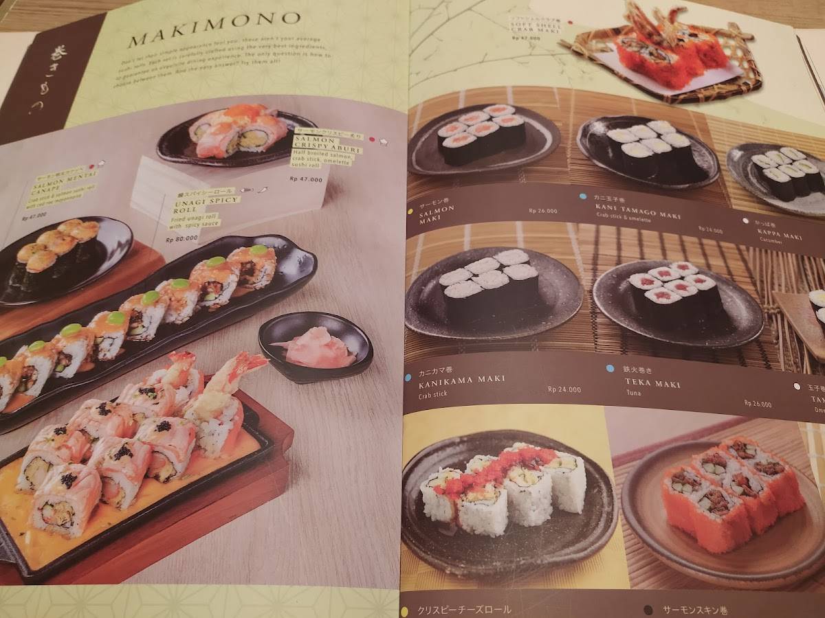 Carta del restaurante Sushi Tei Botani Square Mall, Bogor