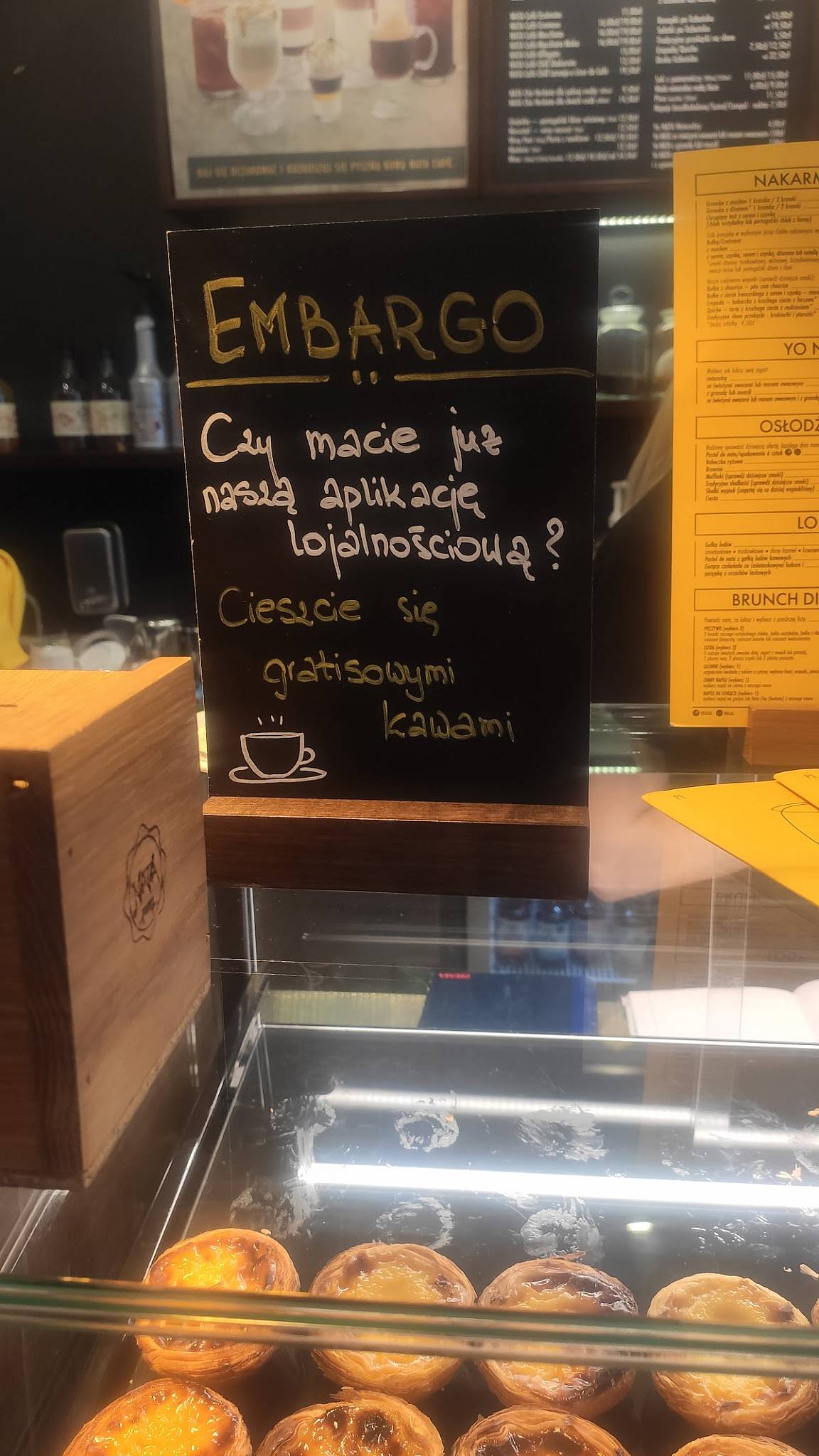 Carta del café Nata Lisboa, Szczecin