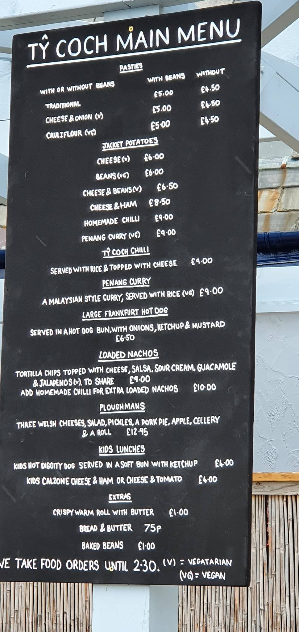 Menu at Tŷ Coch Inn pub & bar, Morfa Nefyn
