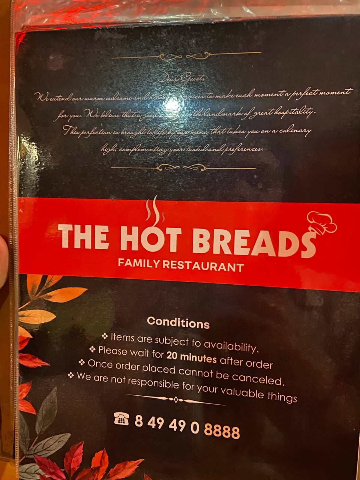 Menu at THE HOT BREADS, Ballari