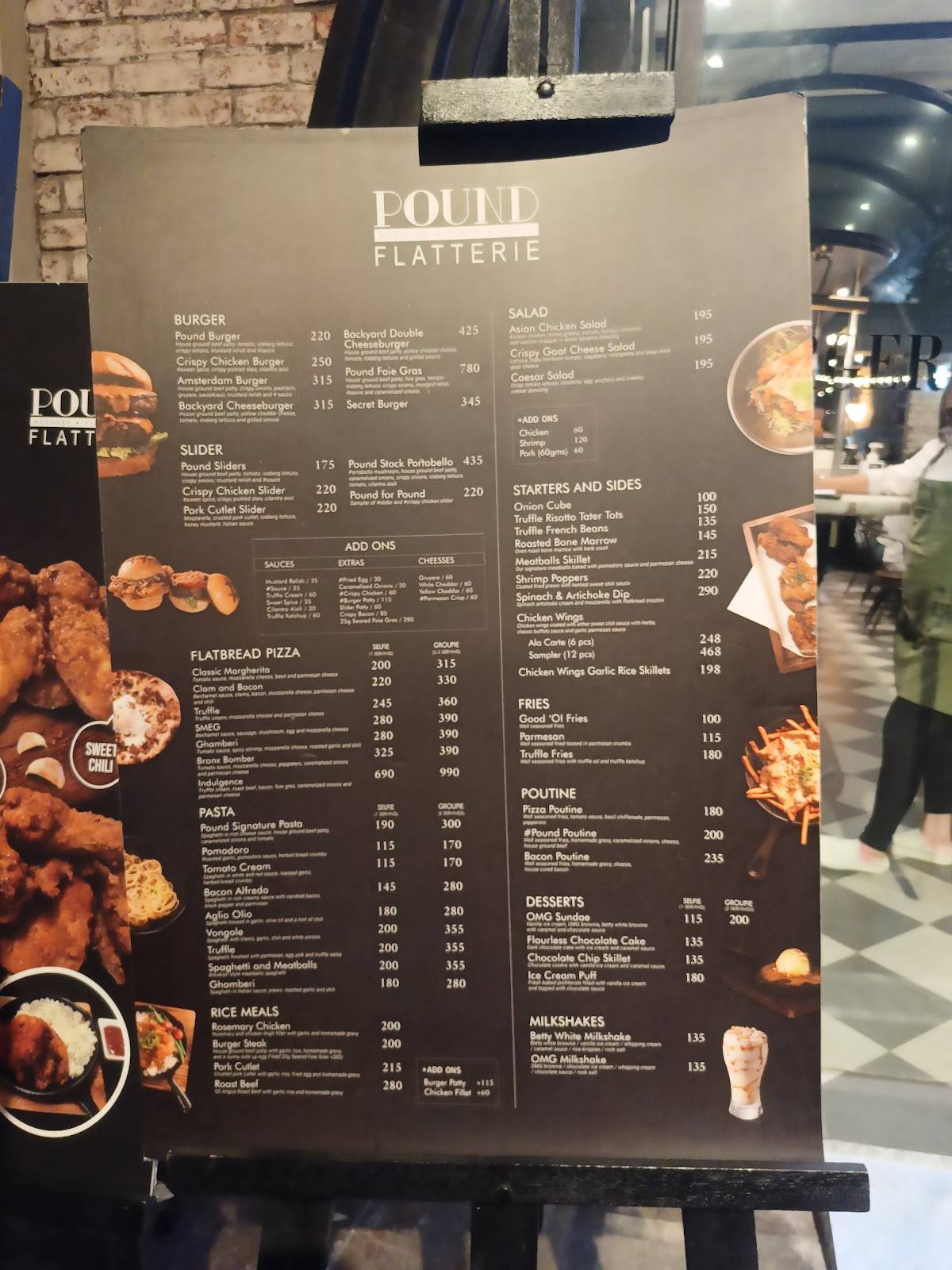 Menu at Pound BGC restaurant, Taguig, H322+C44