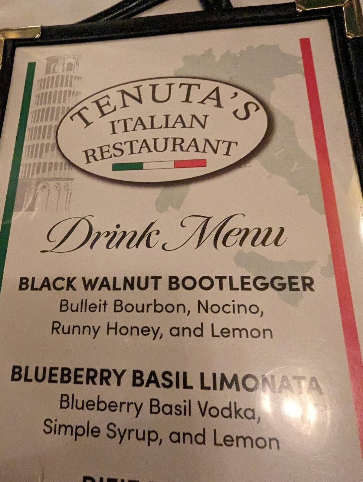 Menu at Tenuta's Italian Restaurant, Milwaukee