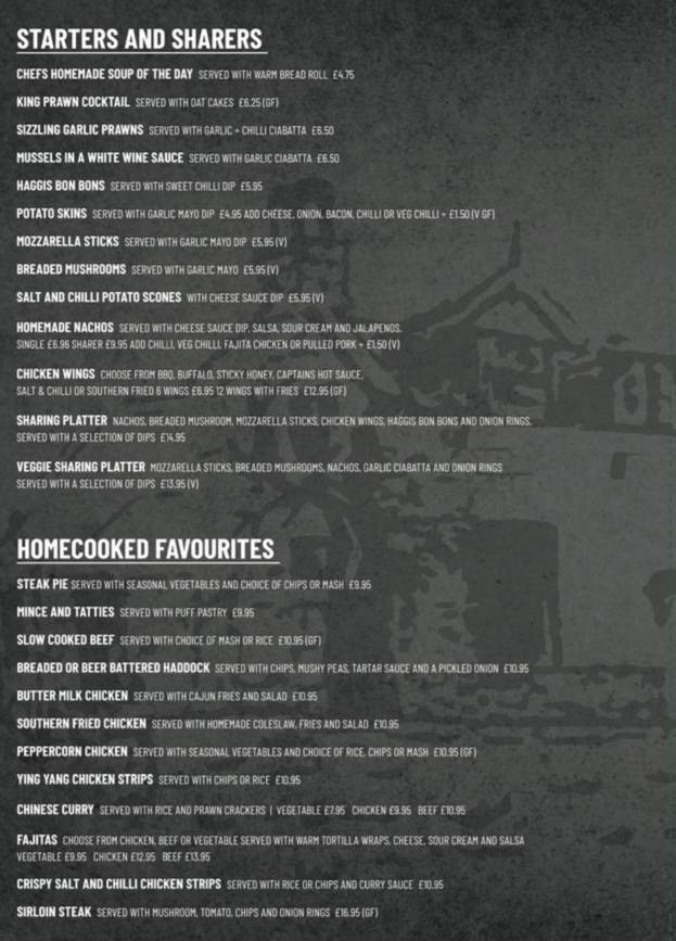 Menu at The Applebank Inn pub & bar, Larkhall, 39 Millheugh