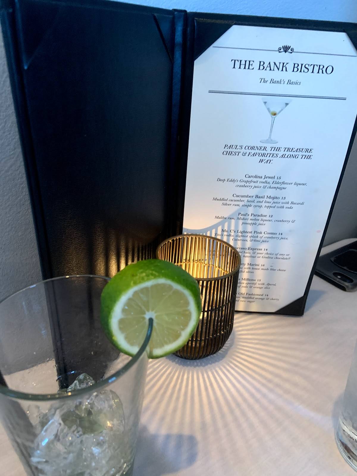Menu at The Bank Bistro pub & bar, Washington