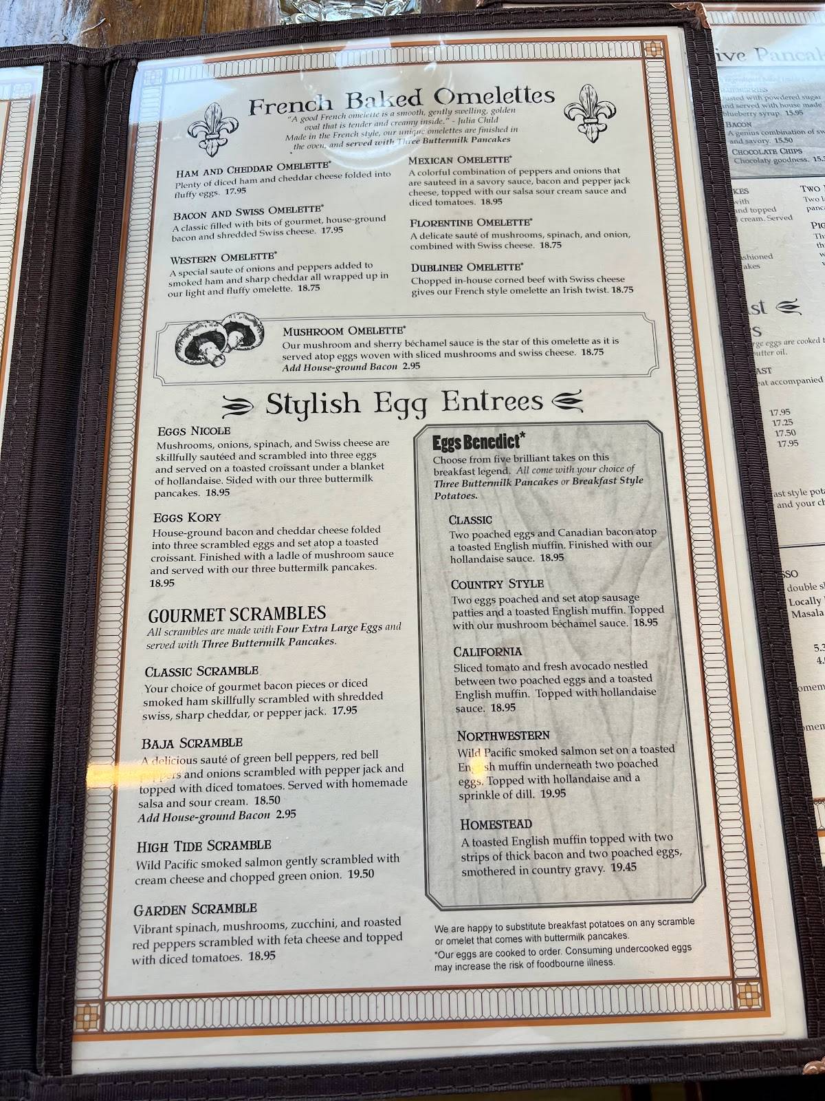 Menu at The Birch Door Cafe, Bellingham