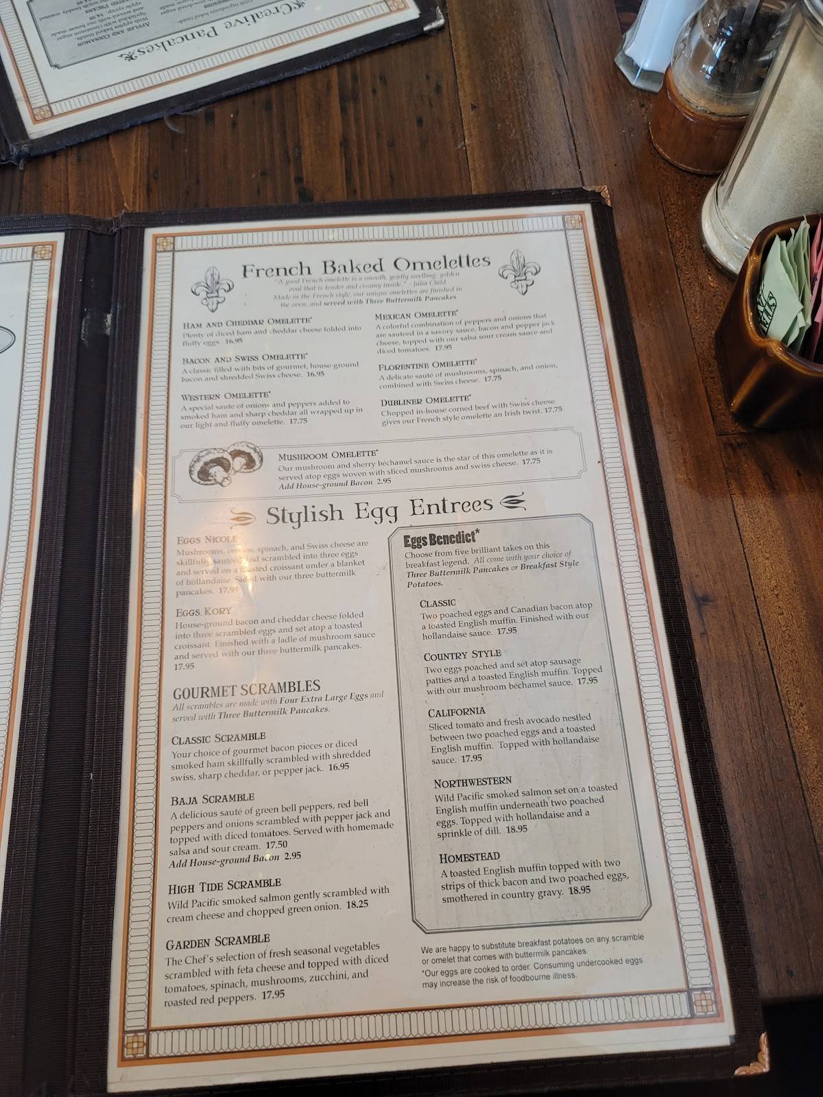 Menu at The Birch Door Cafe, Bellingham