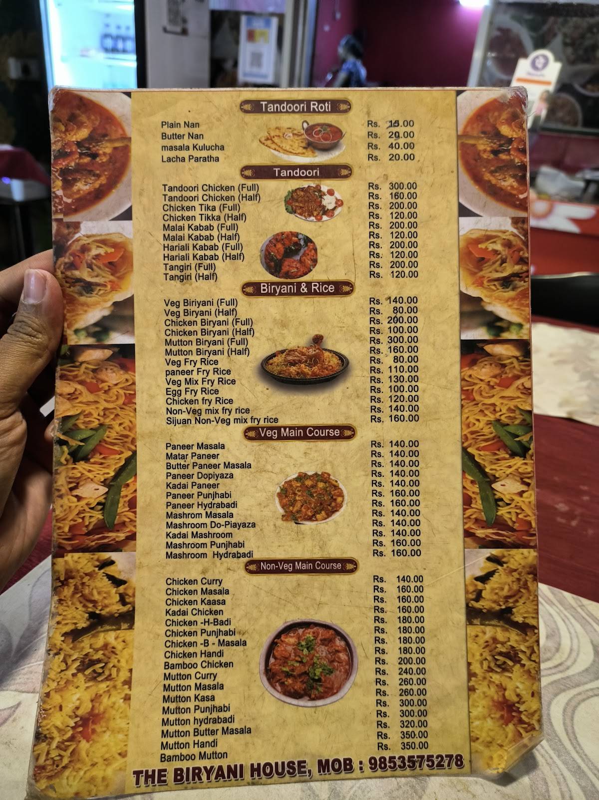 Menu at The Biryani House, Ebaranga