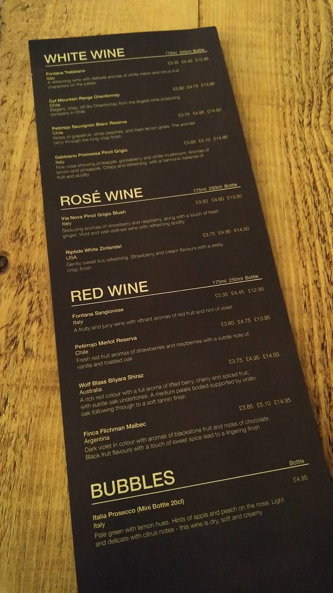 Menu at The Bricklayers pub & bar, Colchester