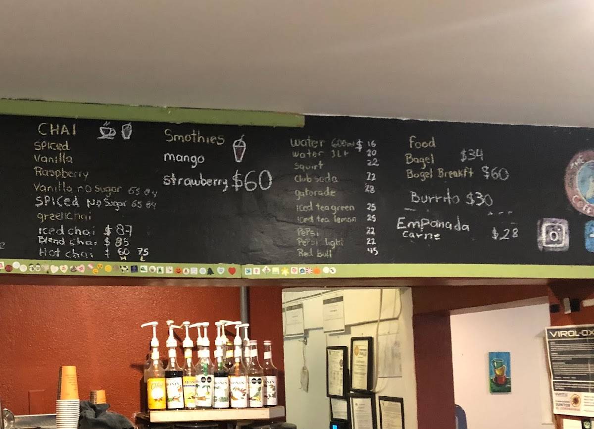 Menu at The Cabo Coffee Company cafe, Cabo San Lucas