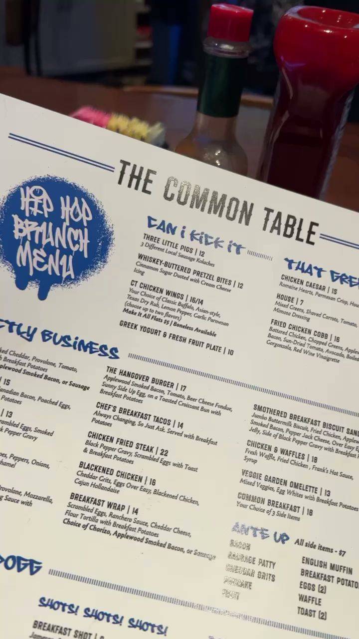 Menu at The Common Table pub & bar, Frisco, Winning Dr #1005