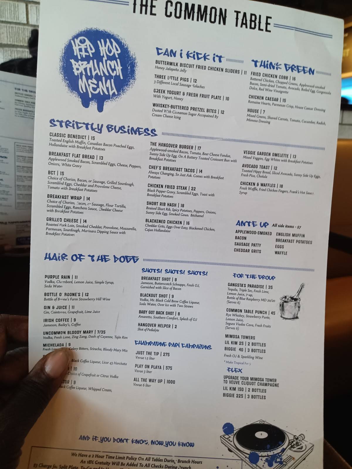 Menu at The Common Table pub & bar, Frisco, Winning Dr #1005