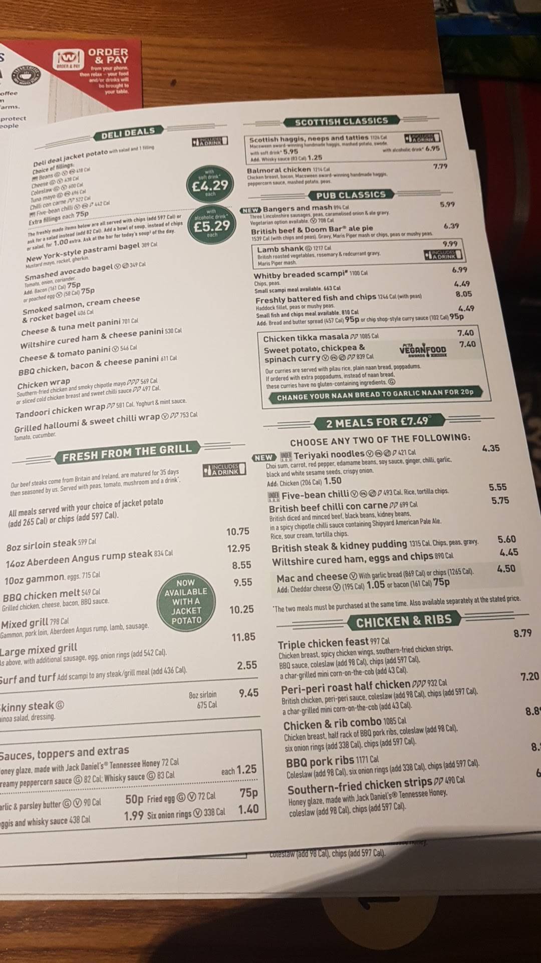 Menu at The Corn Exchange - JD Wetherspoon pub & bar, Arbroath