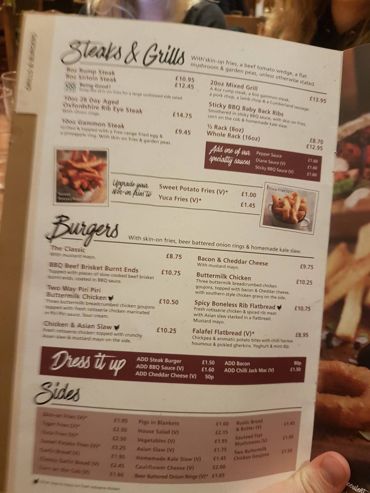 Menu at Curious Cow of Harrogate pub & bar, Harrogate