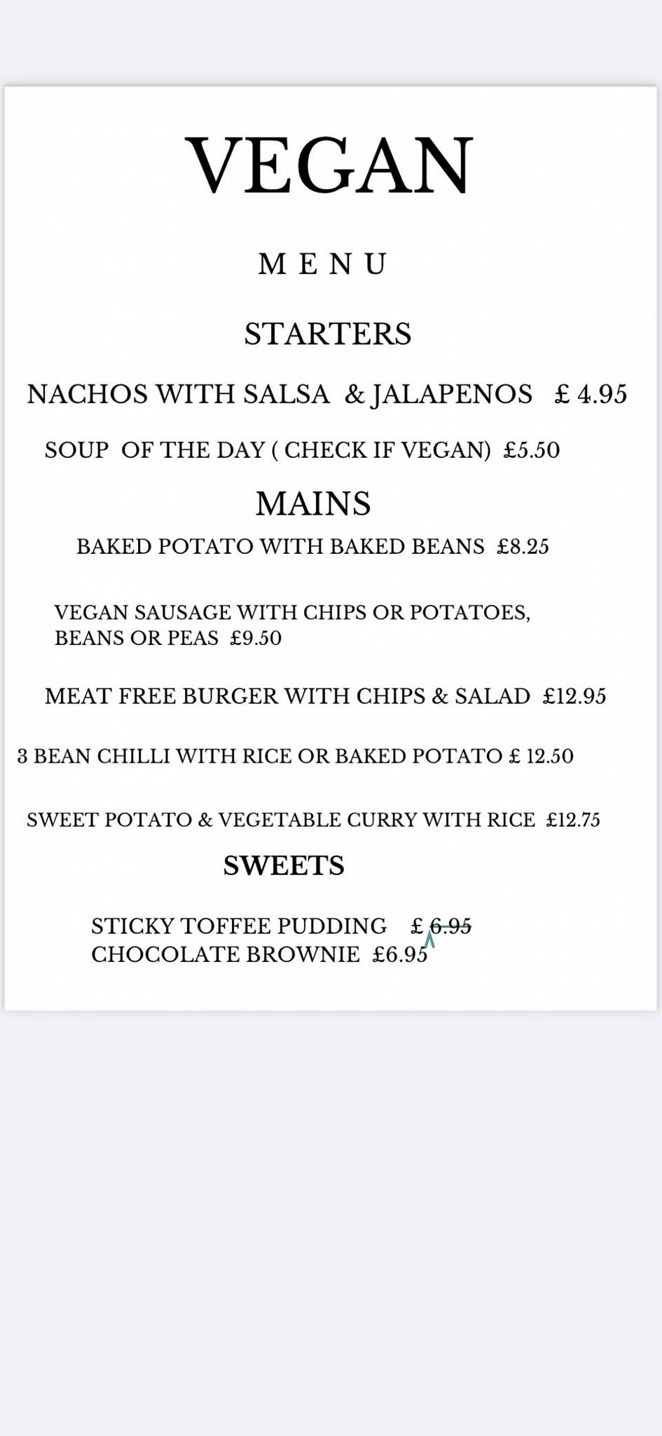 Menu at The Eagle Dornoch pub & bar, Dornoch