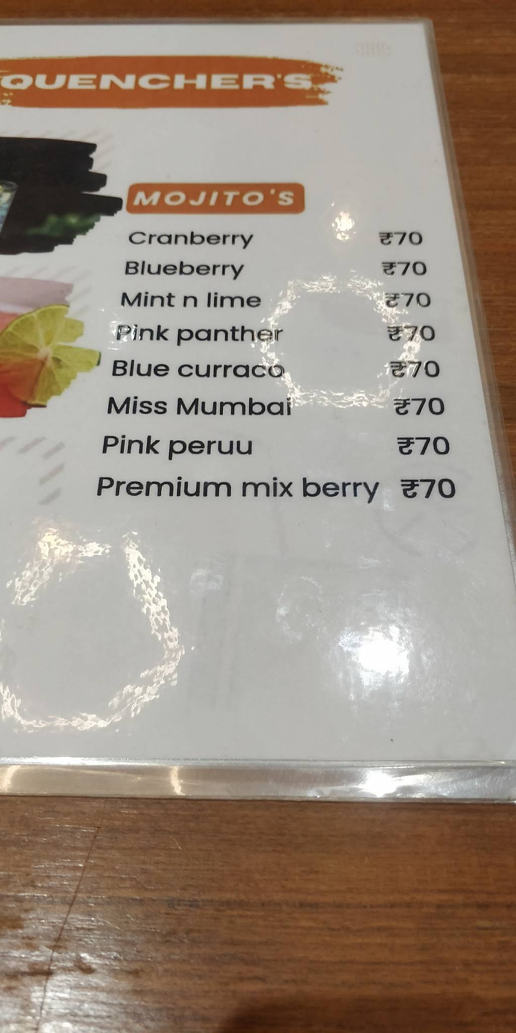 Menu at The F2 Food Fusion, Chennai