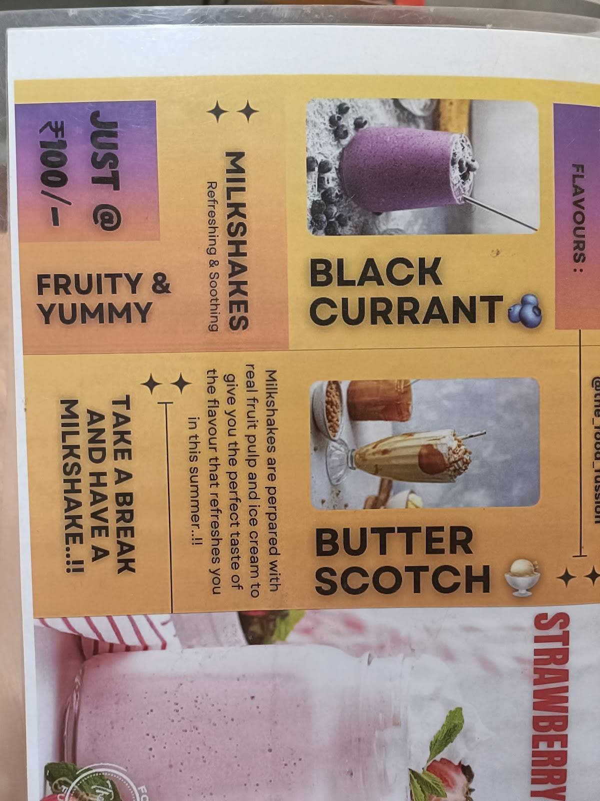 Menu at The F2 Food Fusion, Chennai