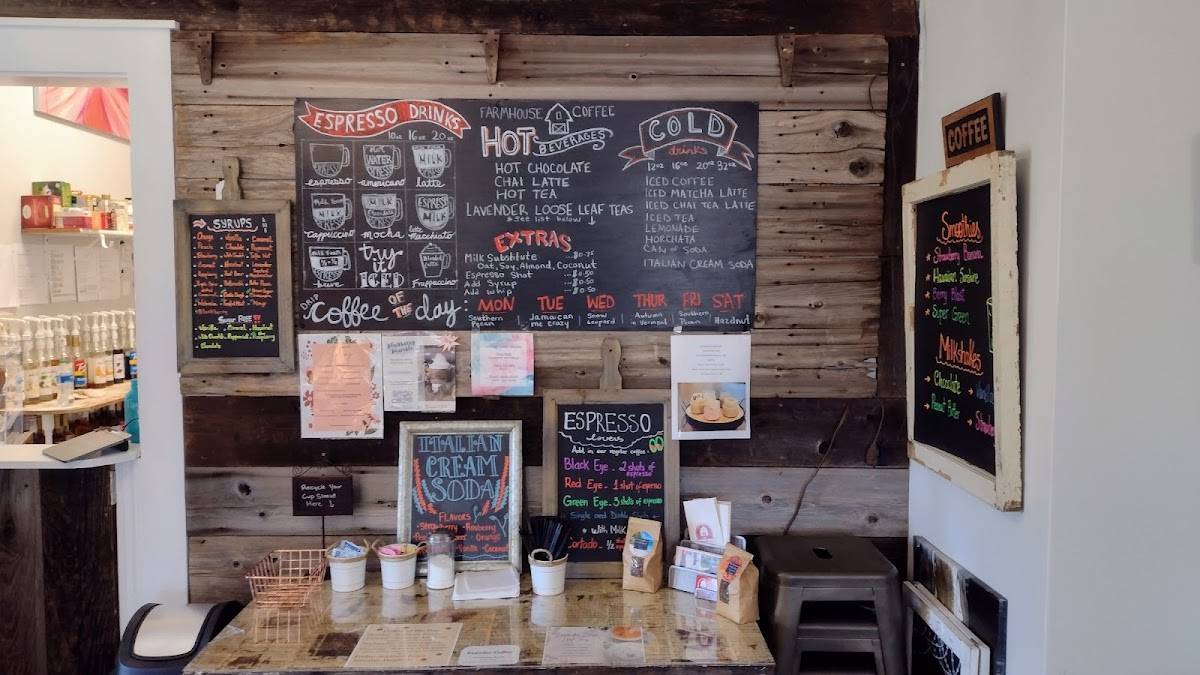 Menu at The Farmhouse Coffee and Gift Shop, Paducah