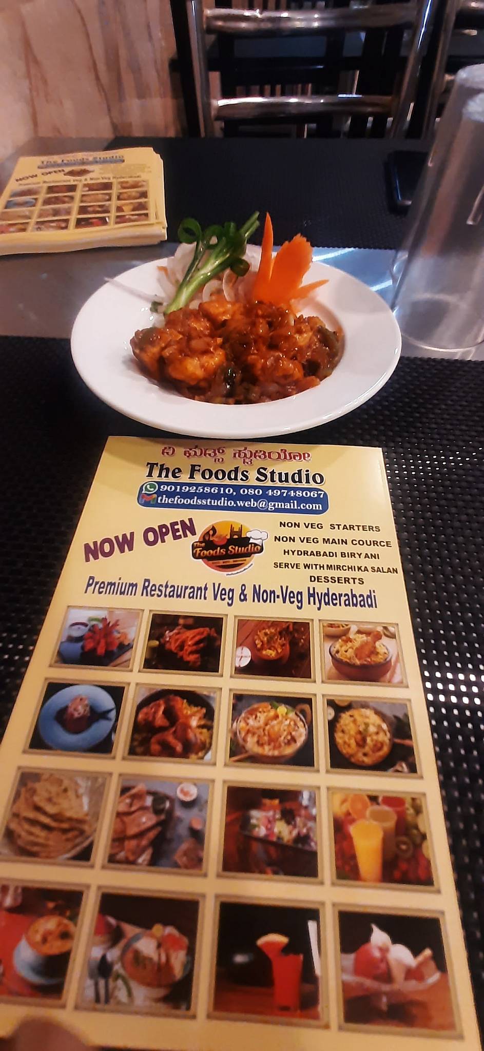 Menu at The Foods Studio, Bengaluru