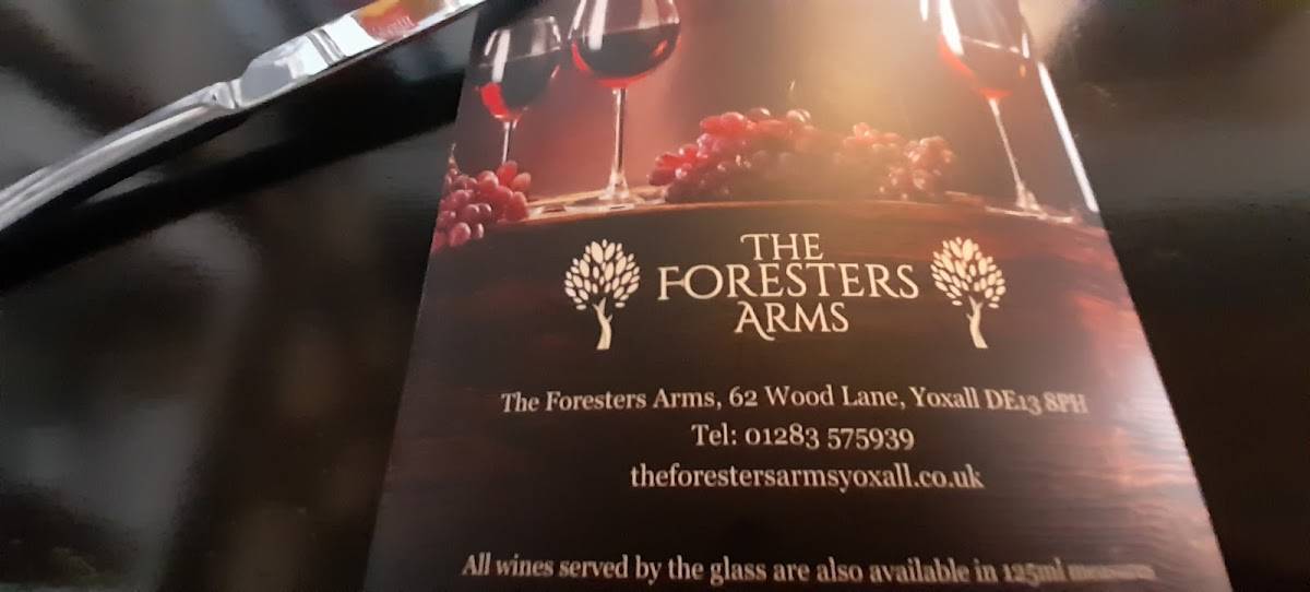Menu at The Foresters Arms pub & bar, Yoxall, Wood Ln