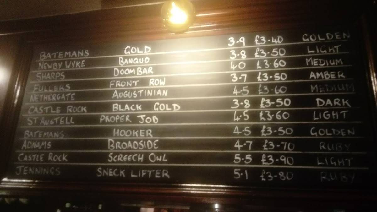 Menu at The Freemasons Arms pub & bar, Norwich