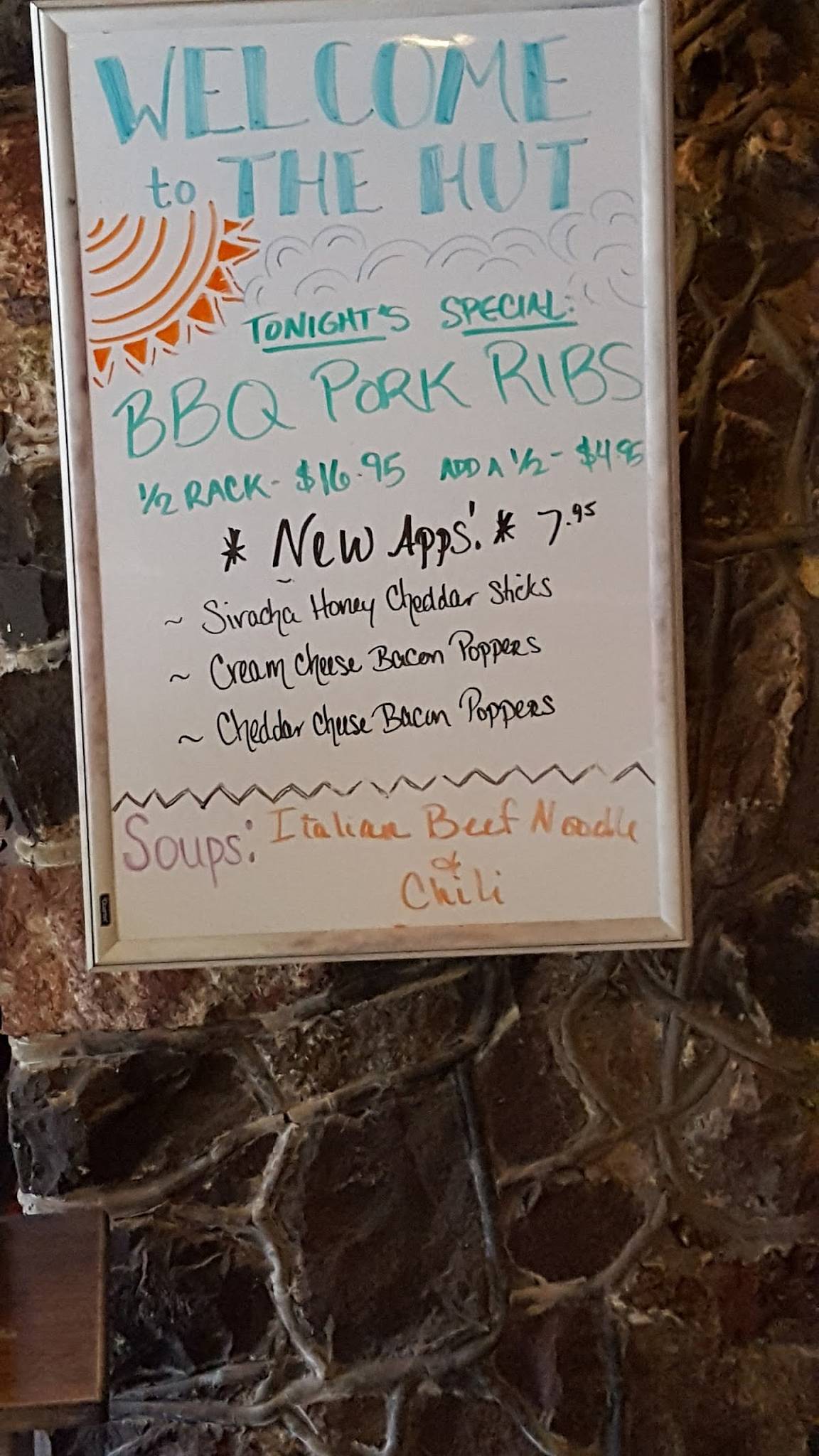 Menu at The Hut Restaurant, Calumet Township, Wolverine St #41