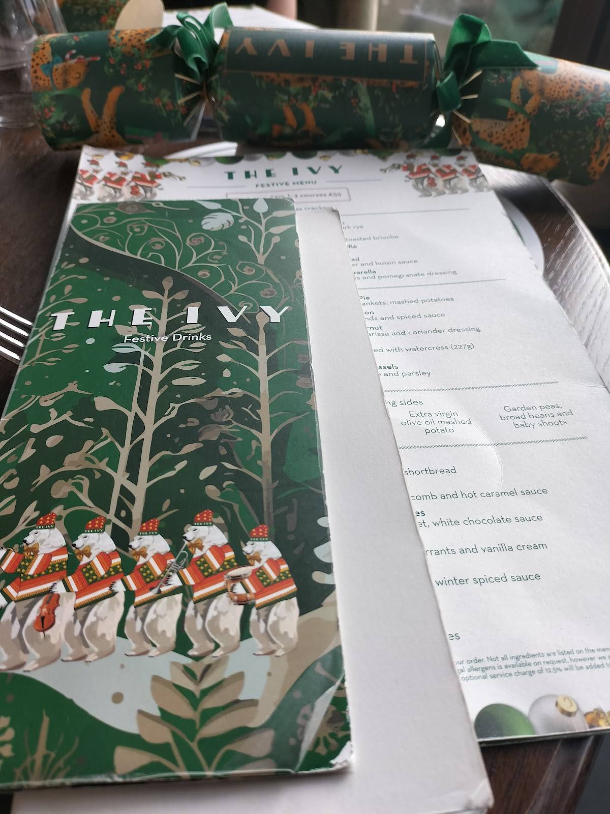 Menu at The Ivy Castle View restaurant, Guildford
